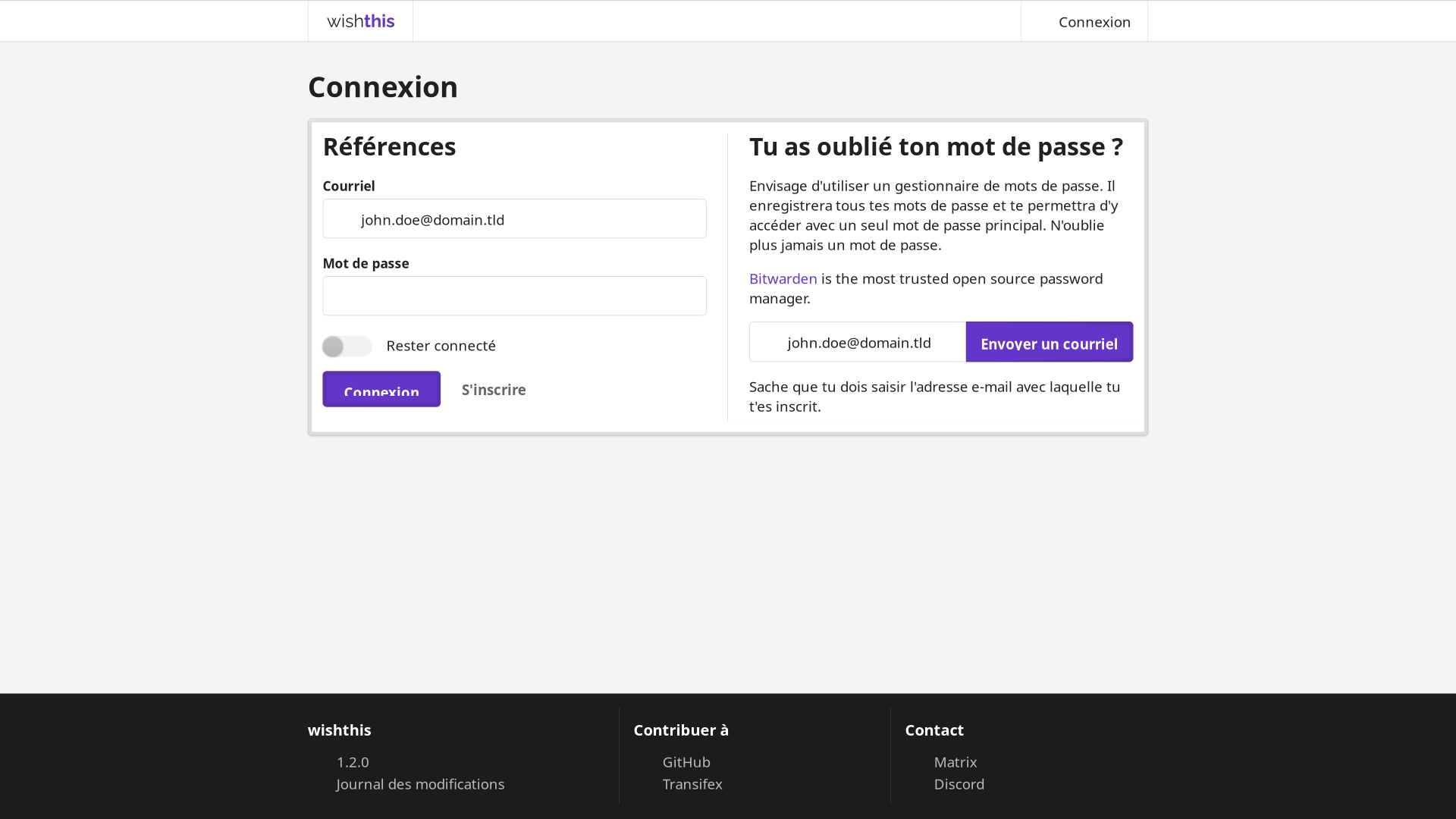 Login - wishthis - Make a wish